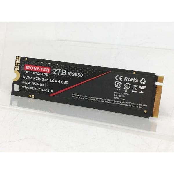 ■分類：SSD■ランク：中古■メーカー：各社■製造番号：30100044869■備考：MONSTER/MS950G75PCIe4-02TB付属品：本体のみ■保証期間：１週間■注意事項：お客様のモニター発色の具合によって、実際の商品と色合いが...
