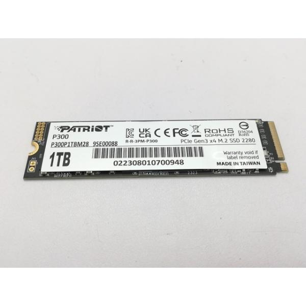 ■分類：SSD■ランク：中古■メーカー：各社■製造番号：022308010700948■備考：PATRIOT/P300P1TBM28 付属品：本体のみ■保証期間：１週間■注意事項：お客様のモニター発色の具合によって、実際の商品と色合いが異な...
