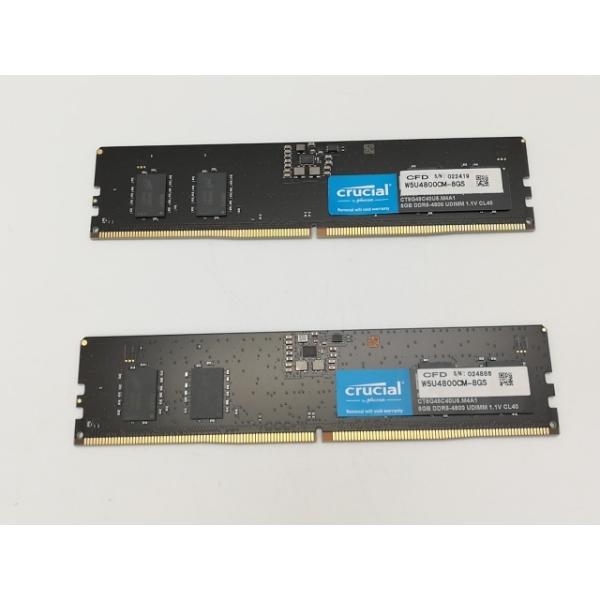 ■分類：メモリー■ランク：中古■メーカー：DDR5■製造番号：022419/024886■備考：メーカー：crucial付属品：本体のみ■保証期間：１週間■注意事項：お客様のモニター発色の具合によって、実際の商品と色合いが異なる場合があります。