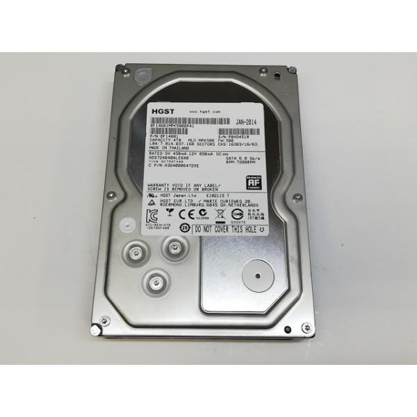 ■分類：3.5インチ 内蔵型SATA HDD■ランク：中古■メーカー：HGST■製造番号：PBHD451R■保証期間：１週間■注意事項：お客様のモニター発色の具合によって、実際の商品と色合いが異なる場合があります。