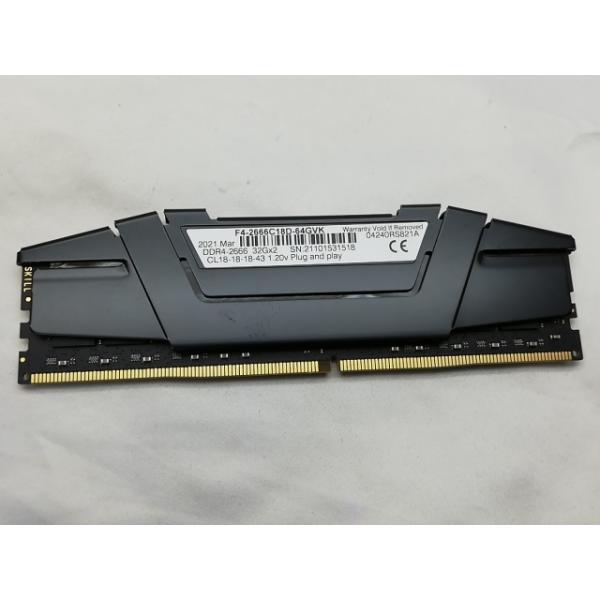 ■分類：メモリー■ランク：中古■メーカー：DDR4■製造番号：21101531518■備考：G.SKILL RIPJAWS V■保証期間：１週間■注意事項：お客様のモニター発色の具合によって、実際の商品と色合いが異なる場合があります。