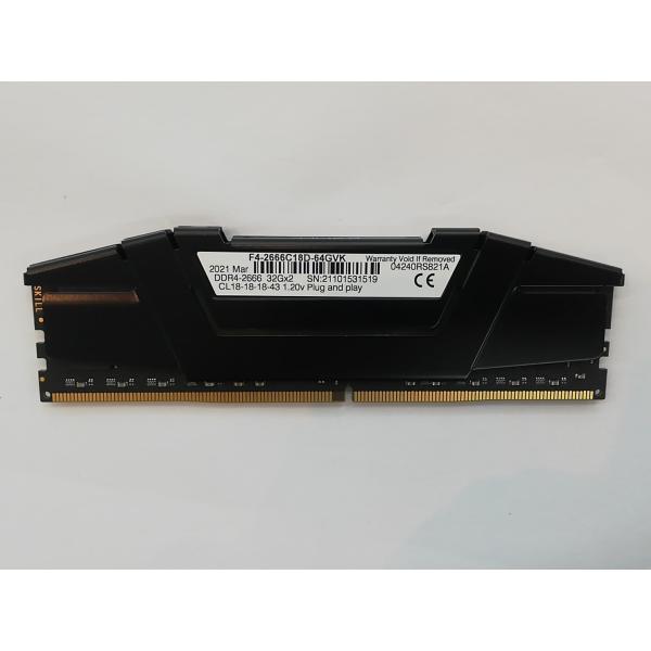 ■分類：メモリー■ランク：中古■メーカー：DDR4■製造番号：21101531519■備考：G.SKILL RIPJAWS V■保証期間：１週間■注意事項：お客様のモニター発色の具合によって、実際の商品と色合いが異なる場合があります。