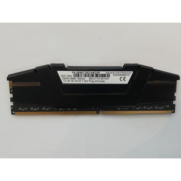 ■分類：メモリー■ランク：中古■メーカー：DDR4■製造番号：21101531451■備考：G.SKILL RIPJAWS V■保証期間：１週間■注意事項：お客様のモニター発色の具合によって、実際の商品と色合いが異なる場合があります。