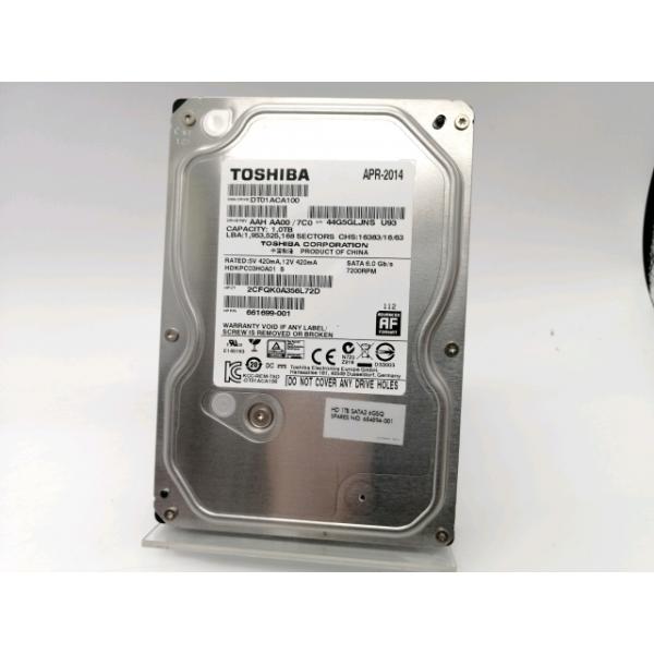 ■分類：3.5インチ 内蔵型SATA HDD■ランク：中古■メーカー：TOSHIBA■製造番号：44G5GLJNSU93■備考：付属品：本体のみ■保証期間：１週間■注意事項：お客様のモニター発色の具合によって、実際の商品と色合いが異なる場合...