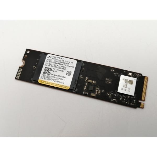 ■分類：SSD■ランク：中古■メーカー：各社■製造番号：22423C81E84E■備考：Micron 2400 MTFDKBA1T0QFM■保証期間：１週間■注意事項：お客様のモニター発色の具合によって、実際の商品と色合いが異なる場合があります。