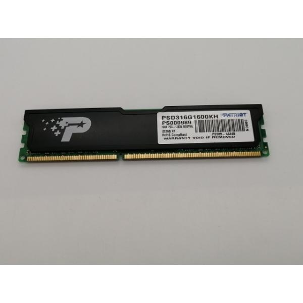 ■分類：メモリー■ランク：中古■メーカー：DDR3■備考：Patriot/ヒートシンク付き 付属品：本体のみ■保証期間：１週間■注意事項：お客様のモニター発色の具合によって、実際の商品と色合いが異なる場合があります。