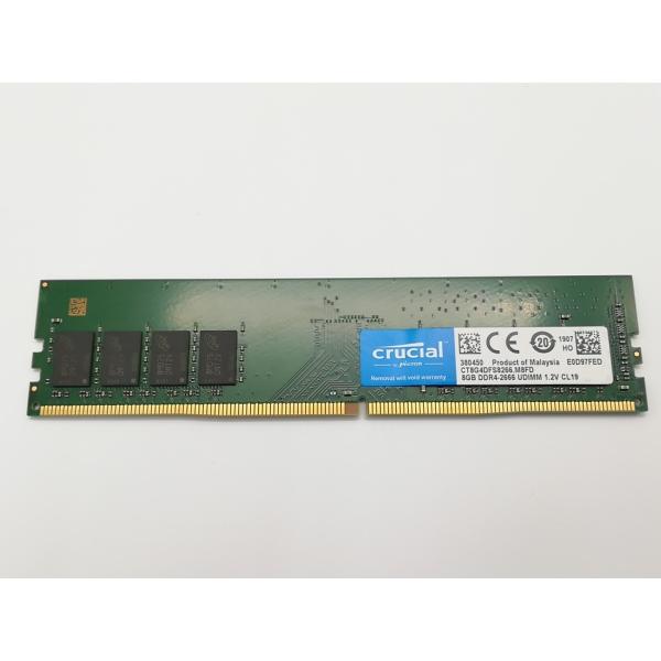 ■分類：メモリー■ランク：中古■メーカー：DDR4■製造番号：7FED/7BC9■備考：crucial付属品：本体のみ■保証期間：１週間■注意事項：お客様のモニター発色の具合によって、実際の商品と色合いが異なる場合があります。