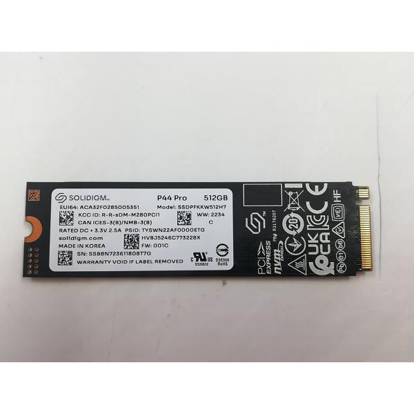 ■分類：SSD■ランク：中古■メーカー：各社■製造番号：SSB8N723611808T7G■備考：状態：SOLIDIGM 付属品：本体のみ■保証期間：１週間■注意事項：お客様のモニター発色の具合によって、実際の商品と色合いが異なる場合があります。