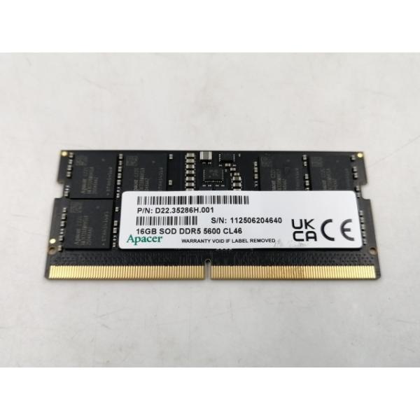 ■分類：メモリー■ランク：中古■メーカー：262PIN■製造番号：4640■備考：Apacer付属品：本体のみ■保証期間：１週間■注意事項：お客様のモニター発色の具合によって、実際の商品と色合いが異なる場合があります。