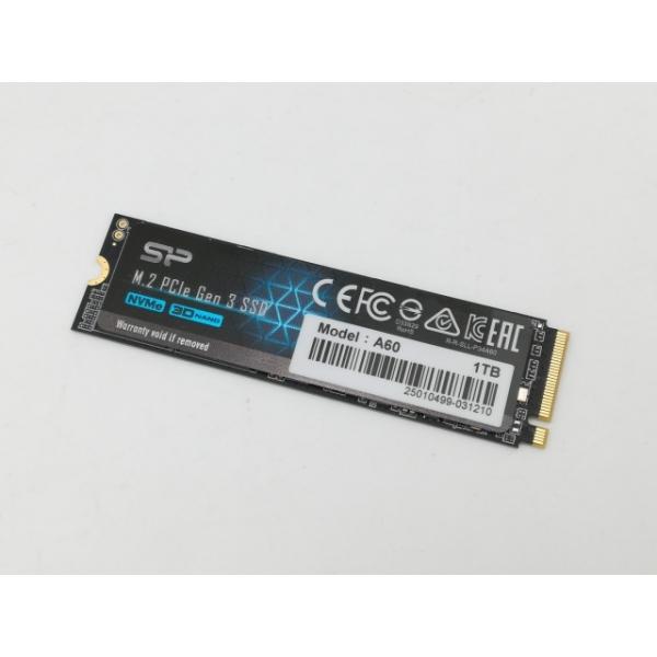 ■分類：SSD■ランク：中古■メーカー：各社■製造番号：25010499-031210■備考：SiliconPower[SP001TBP34A60M28]付属品：本体のみ■保証期間：１週間■注意事項：お客様のモニター発色の具合によって、実際...