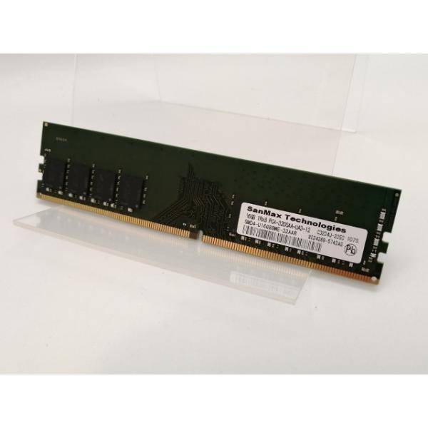 ■分類：メモリー■ランク：中古■メーカー：DDR4■製造番号：5743■備考：SanMax 型番：SMD4-U16G88ME-32AAR 付属品：本体のみ■保証期間：１週間■注意事項：お客様のモニター発色の具合によって、実際の商品と色合いが...