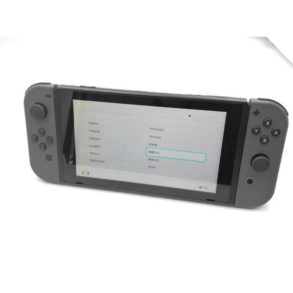 ■分類：据置ゲーム機■ランク：ランクC■メーカー：Nintendo■製造番号：XAJ10041781301■備考：状態：画面左側に色ムラ、本体とJoy-Conにスレとキズと摩耗 付属品：箱、Switchドック、Joy-Con、ストラップ、グ...