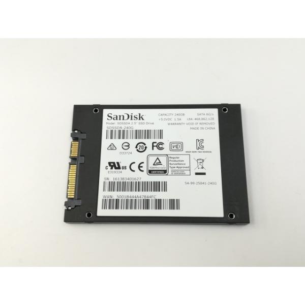 ■分類：SSD■ランク：中古■メーカー：SanDisk■製造番号：161383401627■備考：付属品：本体のみ■保証期間：１週間■注意事項：お客様のモニター発色の具合によって、実際の商品と色合いが異なる場合があります。