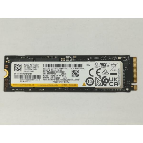 ■分類：SSD■ランク：中古■メーカー：各社■製造番号：S64MNX0TB10184■備考：メーカー：SAMSUNG 型番：MZ-VL22560 付属品：本体のみ■保証期間：１週間■注意事項：お客様のモニター発色の具合によって、実際の商品と...