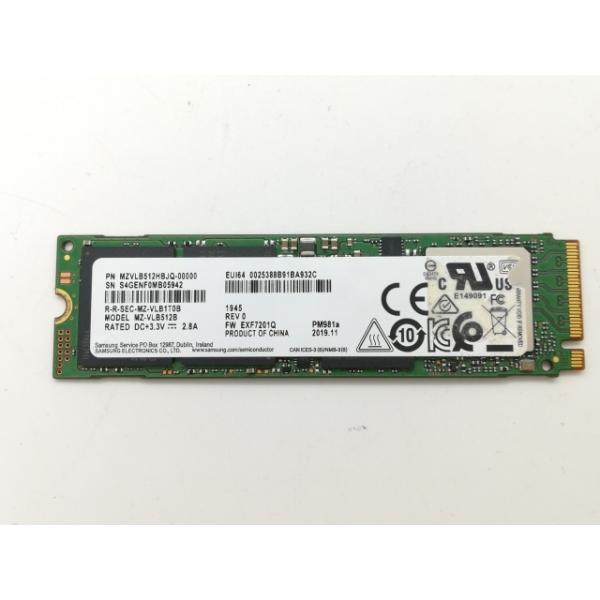 ■分類：SSD■ランク：中古■メーカー：各社■製造番号：S4GENF0MB05942■備考：MZ-VLB1T0B 付属品：本体のみ■保証期間：１週間■注意事項：お客様のモニター発色の具合によって、実際の商品と色合いが異なる場合があります。