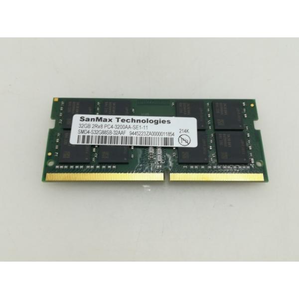 ■分類：メモリー■ランク：中古■メーカー：260PIN■製造番号：SanMax/SEC■備考：SanMax/SEC付属品：本体のみ■保証期間：１週間■注意事項：お客様のモニター発色の具合によって、実際の商品と色合いが異なる場合があります。