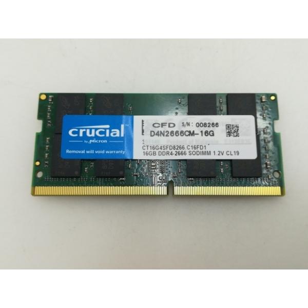 ■分類：メモリー■ランク：中古■メーカー：260PIN■製造番号：008266■備考：メーカー：crucial(Micron)型番：CT16G4SFD8266.C16FD1付属品：本体のみ■保証期間：１週間■注意事項：お客様のモニター発色の...