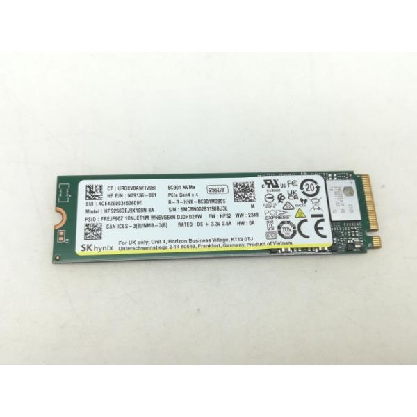 ■分類：SSD■ランク：中古■メーカー：各社■製造番号：BU3L■備考：電源投入回数：60回/使用時間：6時間(05月時点)SKhynix HFS256GEJ9X-10BN付属品：本体のみ■保証期間：１週間■注意事項：お客様のモニター発色の...