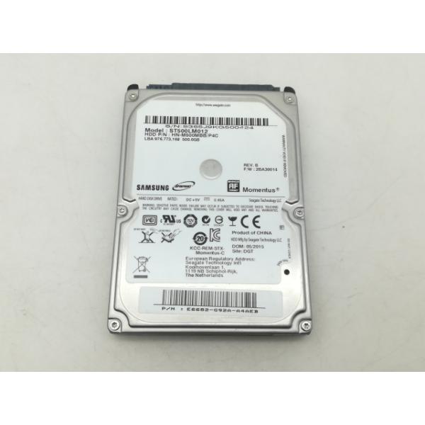 ■分類：2.5インチ 内蔵型SATA HDD■ランク：中古■メーカー：SAMSUNG■製造番号：S365J9KG500424■備考：状電源投入回数：2311回/使用時間：2473時間(06月時点)付属品：本体のみ■保証期間：１週間■注意事項...