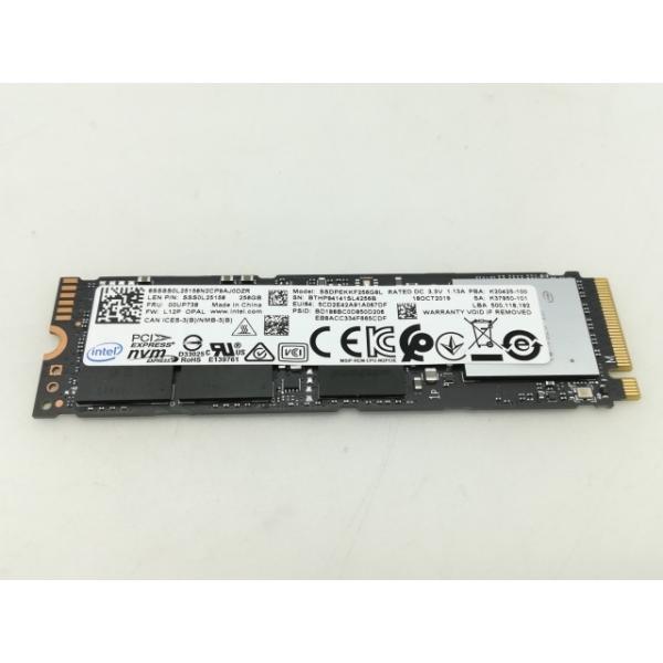 ■分類：SSD■ランク：中古■メーカー：各社■製造番号：BTHP94141SL4256B■備考：メーカー：Intel型番：SSDPEKKF256GBL電源投入回数：96回/使用時間：30392時間(07月時点)付属品：本体のみ■保証期間：１...