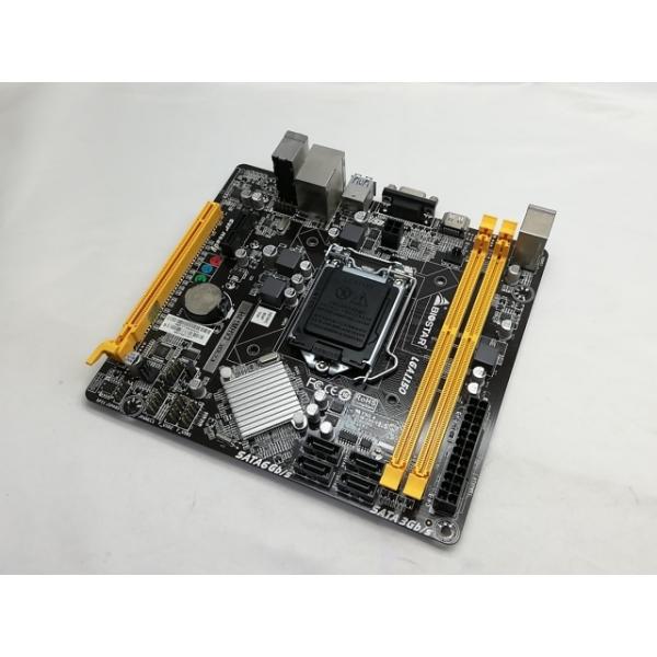 ■分類：マザーボード■ランク：中古■メーカー：BIOSTAR■製造番号：R04N008914BSS■備考：BIOS ver：H81SR316 状態：CPUソケットピン曲がり 付属品：箱、印刷物、I/Oパネル、SATAケーブルx2、ドライバデ...