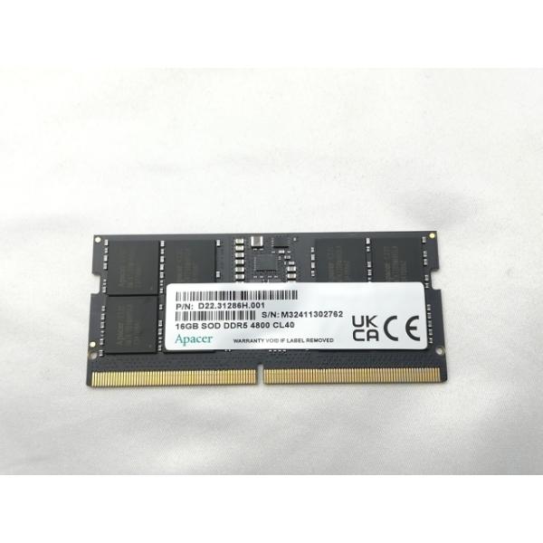 ■分類：メモリー■ランク：中古■メーカー：262PIN■製造番号：2762■備考：Apacer■保証期間：１週間■注意事項：お客様のモニター発色の具合によって、実際の商品と色合いが異なる場合があります。