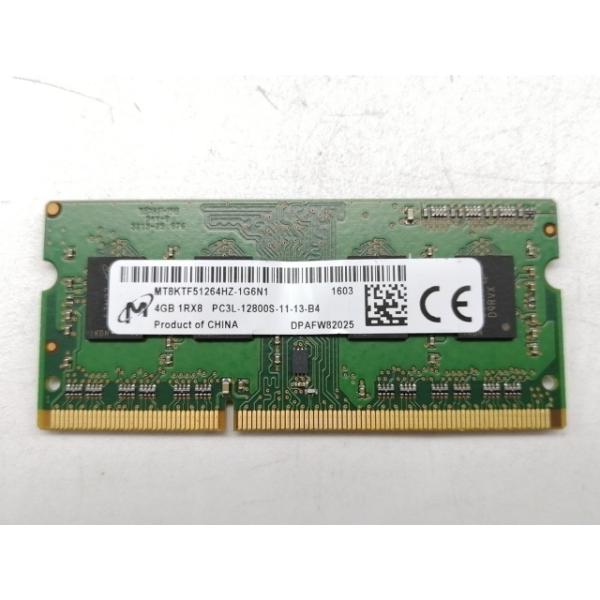 ■分類：メモリー■ランク：中古■メーカー：204PIN■製造番号：M 1505 1534 1603*2■備考：※複数在庫の商品の為、画像はイメージです。 Micron 付属品：本体のみ■保証期間：１週間■注意事項：お客様のモニター発色の具合...