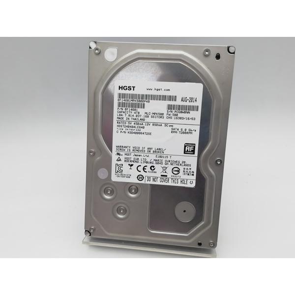 ■分類：3.5インチ 内蔵型SATA HDD■ランク：中古■メーカー：HGST■製造番号：PCG8WBNN■備考：付属品：本体のみ■保証期間：１週間■注意事項：お客様のモニター発色の具合によって、実際の商品と色合いが異なる場合があります。