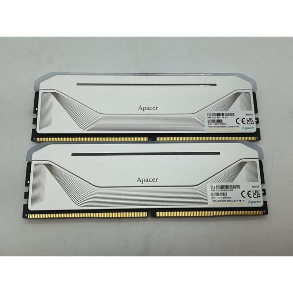 ■分類：メモリー■ランク：中古■メーカー：DDR5■製造番号：NOX RGB 0023 0024■備考：Apacer NOX DDR5 RGB White 片面計8枚 付属品：パッケージ■保証期間：１週間■注意事項：お客様のモニター発色の具...
