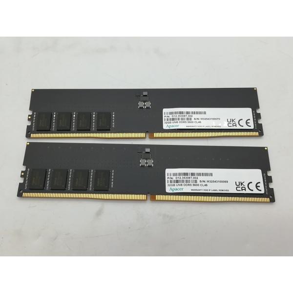 ■分類：メモリー■ランク：中古■メーカー：DDR5■製造番号：Apacer 0069 0070■備考：Apacer 両面計16枚 付属品：本体のみ■保証期間：１週間■注意事項：お客様のモニター発色の具合によって、実際の商品と色合いが異なる場...