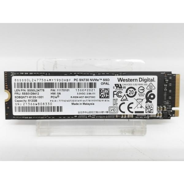 ■分類：SSD■ランク：中古■メーカー：各社■製造番号：21366W808330■備考：W.D. SN730 SDBQNTY-512G-1001付属品：本体のみ■保証期間：１週間■注意事項：お客様のモニター発色の具合によって、実際の商品と色...
