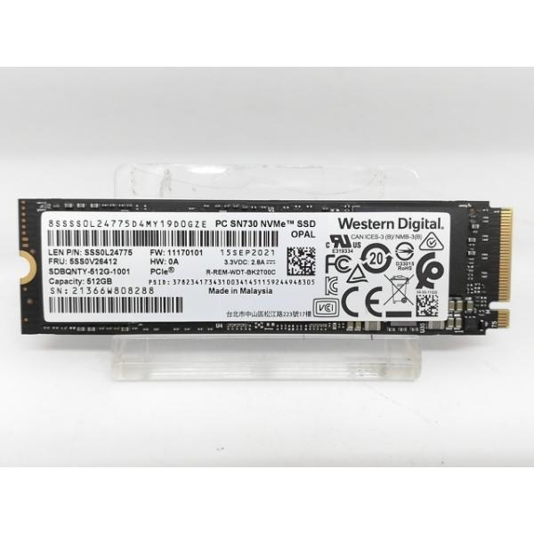 ■分類：SSD■ランク：中古■メーカー：各社■製造番号：21366W808288■備考：W.D. SN730 SDBQNTY-512G-1001付属品：本体のみ■保証期間：１週間■注意事項：お客様のモニター発色の具合によって、実際の商品と色...