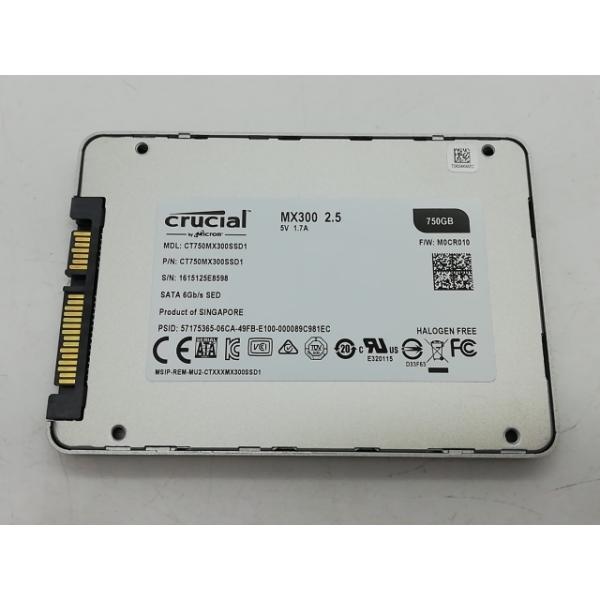■分類：SSD■ランク：中古■メーカー：Crucial■製造番号：1615125E8598■備考：付属品：本体のみ■保証期間：１週間■注意事項：お客様のモニター発色の具合によって、実際の商品と色合いが異なる場合があります。