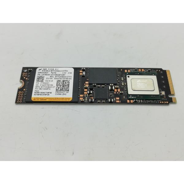 ■分類：SSD■ランク：中古■メーカー：各社■製造番号：21443576618A■備考：Micron MTFDKBA512TFH 付属品：本体のみ■保証期間：１週間■注意事項：お客様のモニター発色の具合によって、実際の商品と色合いが異なる場...