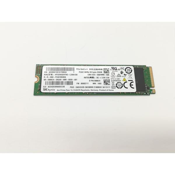■分類：SSD■ランク：中古■メーカー：各社■製造番号：AD98N6128101Y8M4O■備考：SKhynix PC601 HFS256GD9TNG-L2A0A BA 付属品：本体のみ■保証期間：１週間■注意事項：お客様のモニター発色の具...