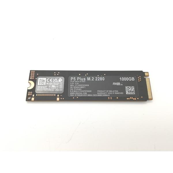 ■分類：SSD■ランク：中古■メーカー：Crucial■製造番号：22343AC4BDF1■備考：付属品：本体のみ■保証期間：１週間■注意事項：お客様のモニター発色の具合によって、実際の商品と色合いが異なる場合があります。