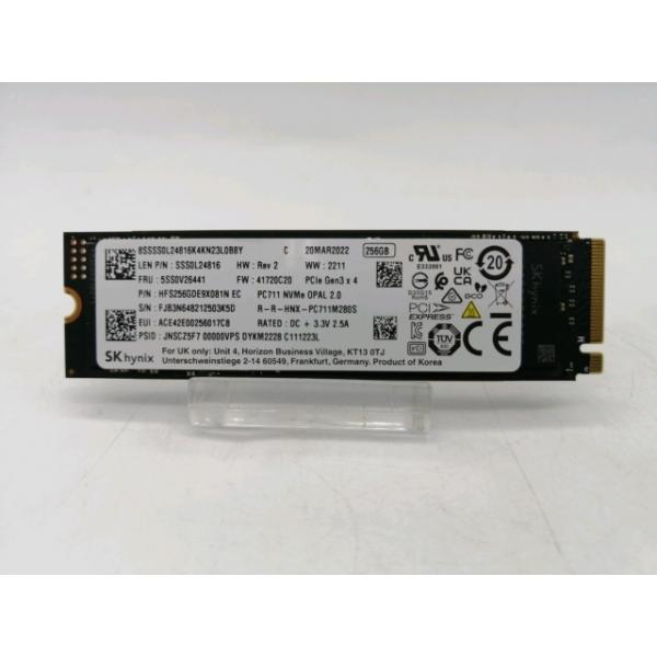 ■分類：SSD■ランク：中古■メーカー：各社■製造番号：FJB3N648212503K5D■備考：SKhynix HFS256GDE9X081N 付属品：本体のみ■保証期間：１週間■注意事項：お客様のモニター発色の具合によって、実際の商品と...