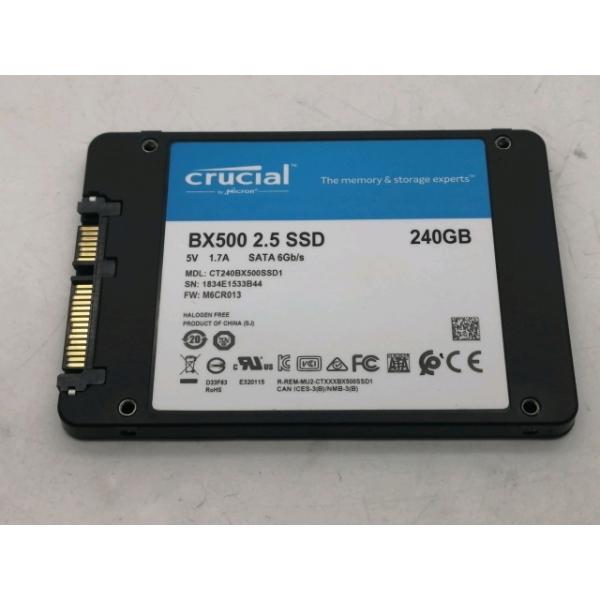 ■分類：SSD■ランク：中古■メーカー：Crucial■製造番号：1834E1533B44■備考：付属品：本体のみ■保証期間：１週間■注意事項：お客様のモニター発色の具合によって、実際の商品と色合いが異なる場合があります。