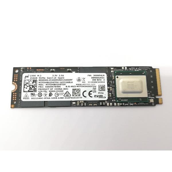 ■分類：SSD■ランク：中古■メーカー：各社■製造番号：21102DC1C010■備考：Micron/mtfdhba256tdv 付属品：本体のみ■保証期間：１週間■注意事項：お客様のモニター発色の具合によって、実際の商品と色合いが異なる場...