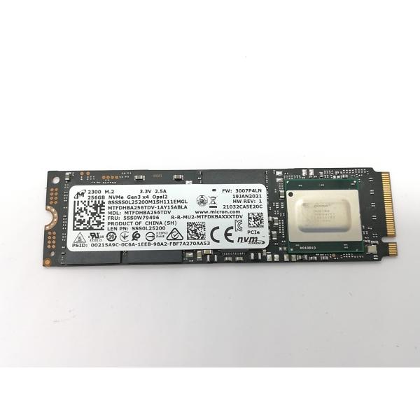 ■分類：SSD■ランク：中古■メーカー：各社■製造番号：21032CA5E20C■備考：Micron/MTFDHBA256TDV 付属品：本体のみ■保証期間：１週間■注意事項：お客様のモニター発色の具合によって、実際の商品と色合いが異なる場...