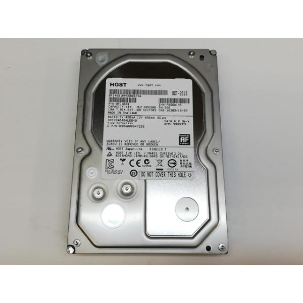 ■分類：3.5インチ 内蔵型SATA HDD■ランク：中古■メーカー：HGST■製造番号：PBG6A1HS■備考：付属品：本体のみ■保証期間：１週間■注意事項：お客様のモニター発色の具合によって、実際の商品と色合いが異なる場合があります。