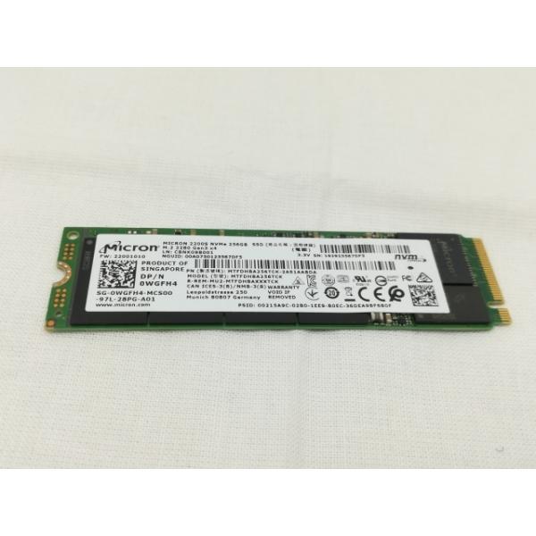 ■分類：SSD■ランク：中古■メーカー：各社■製造番号：192923567DF5■備考：型番：MTFDHBA256メーカー：Micron付属品：本体のみ■保証期間：１週間■注意事項：お客様のモニター発色の具合によって、実際の商品と色合いが異...