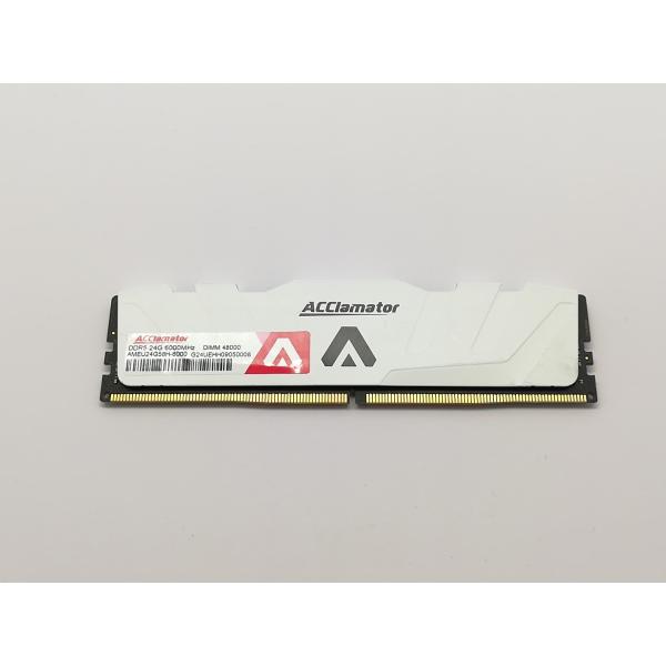 ■分類：メモリー■ランク：中古■メーカー：DDR5■製造番号：0008■備考：Acclamator/AMEU24G58H-6000付属品：本体のみ■保証期間：１週間■注意事項：お客様のモニター発色の具合によって、実際の商品と色合いが異なる場...