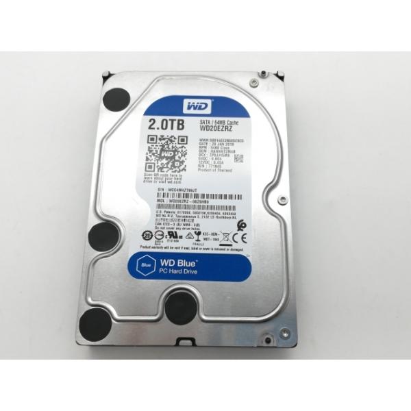 ■分類：3.5インチ 内蔵型SATA HDD■ランク：中古■メーカー：W.D.■製造番号：WCC4M4ZT99JT■備考：WD20EZRZ-00Z5HB0 付属品：本体のみ■保証期間：１週間■注意事項：お客様のモニター発色の具合によって、実...