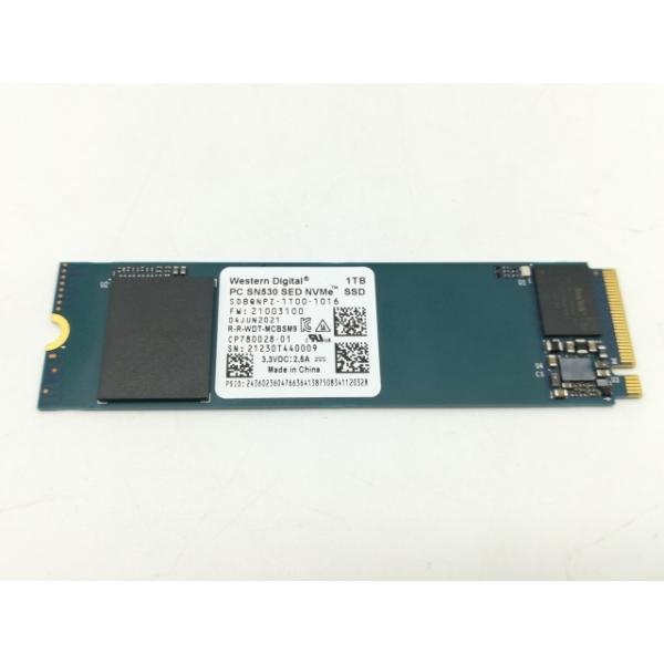 ■分類：SSD■ランク：中古■メーカー：各社■製造番号：21230T440009■備考：総書き込み量：約2TB メーカー：W.D. 型番：SDBQNPZ-1T00-1016 付属品：本体のみ■保証期間：１週間■注意事項：お客様のモニター発色...