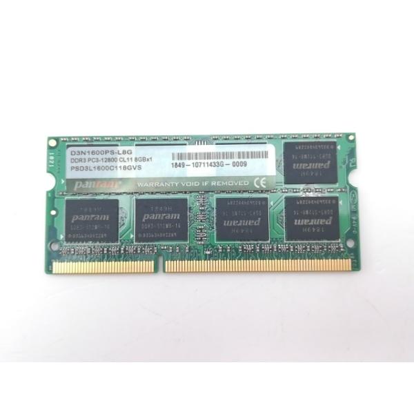 ■分類：メモリー■ランク：中古■メーカー：204PIN■製造番号：0009■備考：メーカー：Panramモデル：D3N1600PS-L8G付属品：本体のみ■保証期間：１週間■注意事項：お客様のモニター発色の具合によって、実際の商品と色合いが...