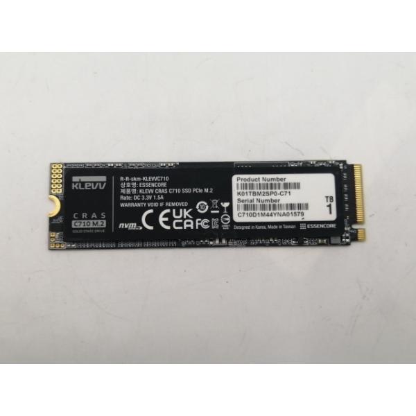 ■分類：SSD■ランク：中古■メーカー：各社■製造番号：C710D1M44YNA01579■備考：メーカー：ESSENCORE型番：KLEVV/K01TBM2SP0-C71付属品：本体のみ■保証期間：１週間■注意事項：お客様のモニター発色の...