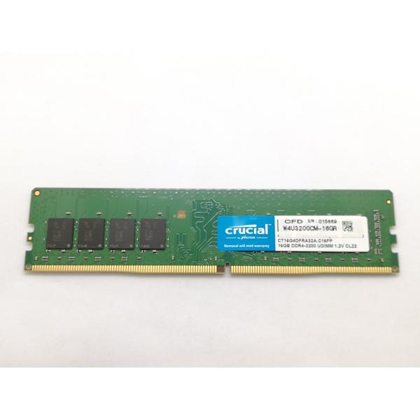 ■分類：メモリー■ランク：中古■メーカー：DDR4■製造番号：015669*2■備考：Crucial CT16G4DFRA32A.C16FP 付属品：本体のみ■保証期間：１週間■注意事項：お客様のモニター発色の具合によって、実際の商品と色合...