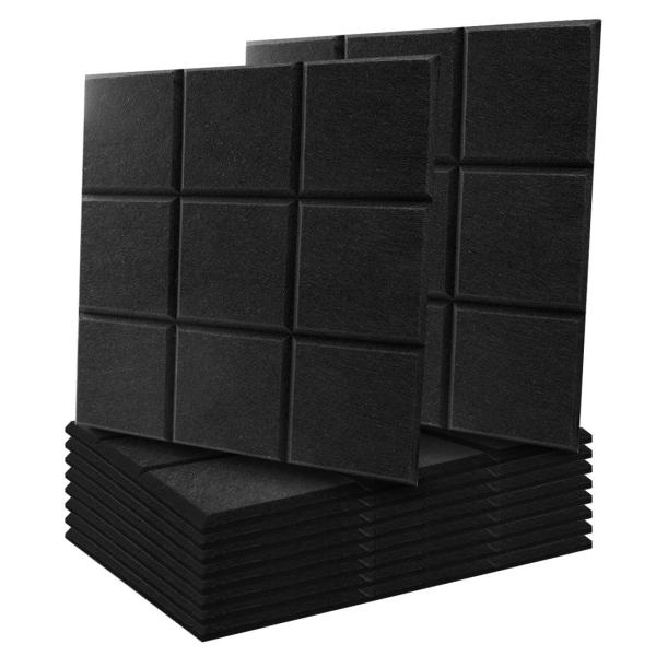 ・素材：100％ポリエステル・サイズ：縦30*横30*厚さ0.9cm・カラー：ブラック/ホワイト(大理石柄)・面取り：あり・パッケージ内容：吸音材*10