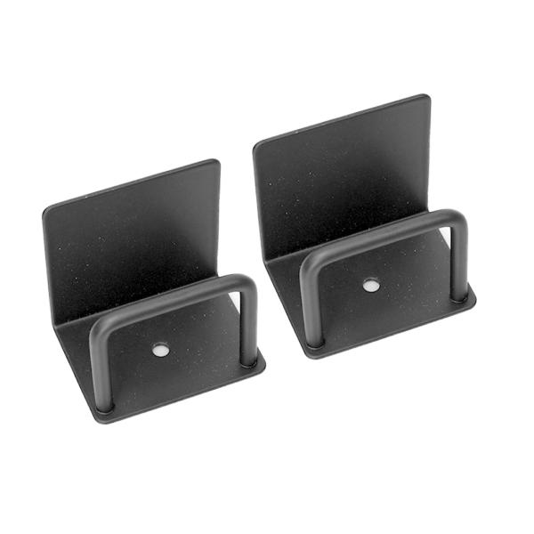 ・素材：アルミニウム・サイズ：幅約5.3*高さ約5.4*奥行約3.9cm・重量：約75g/個・カラー：ブラック・パッケージ内容：スポンジホルダー*2、粘着テープ*2、接着剤*2、取扱説明書・スポンジラックは排水タイプで、自然乾燥ができるので...